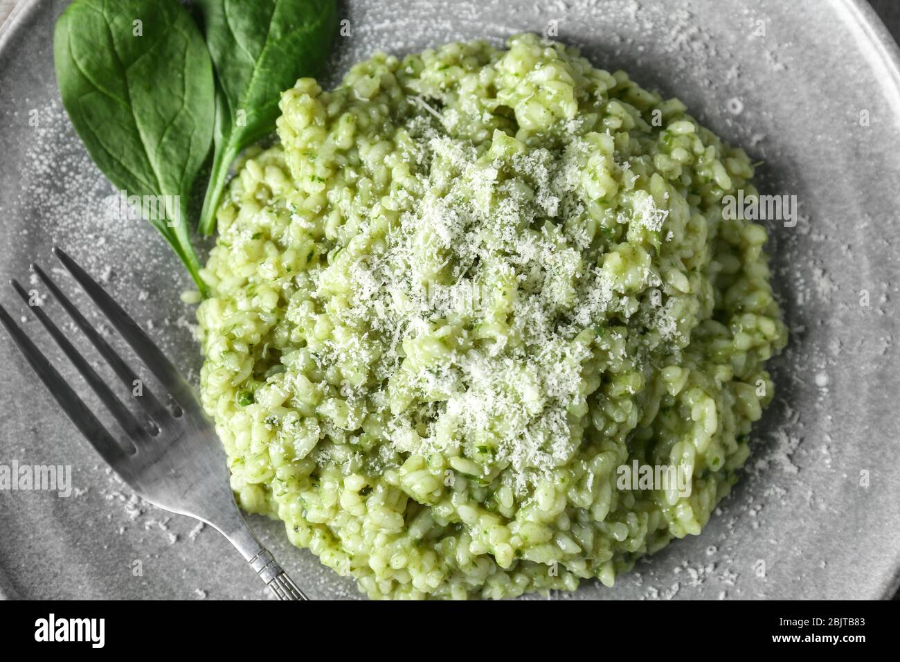 Tasty spinach risotto served hi-res stock photography and images - Alamy