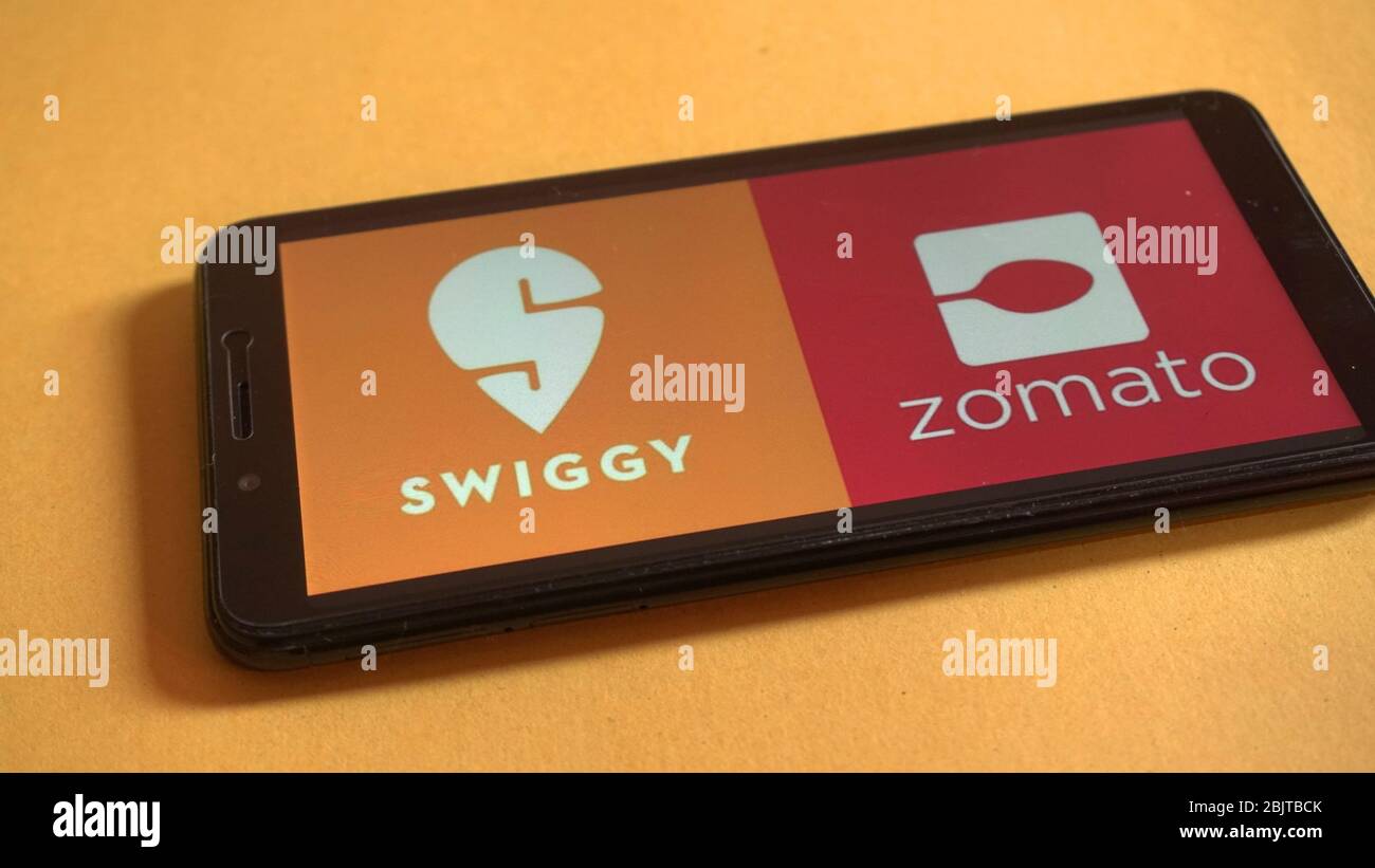 Swiggy app on Screen of mobile , Swiggy is an Indian restaurant ...