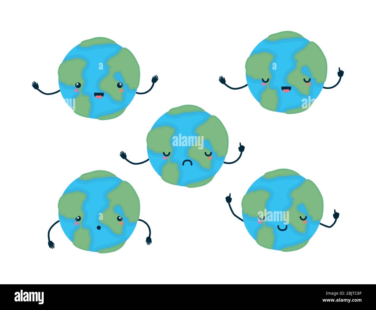 Worlds cartoons set with hands vector design Stock Vector Image & Art ...