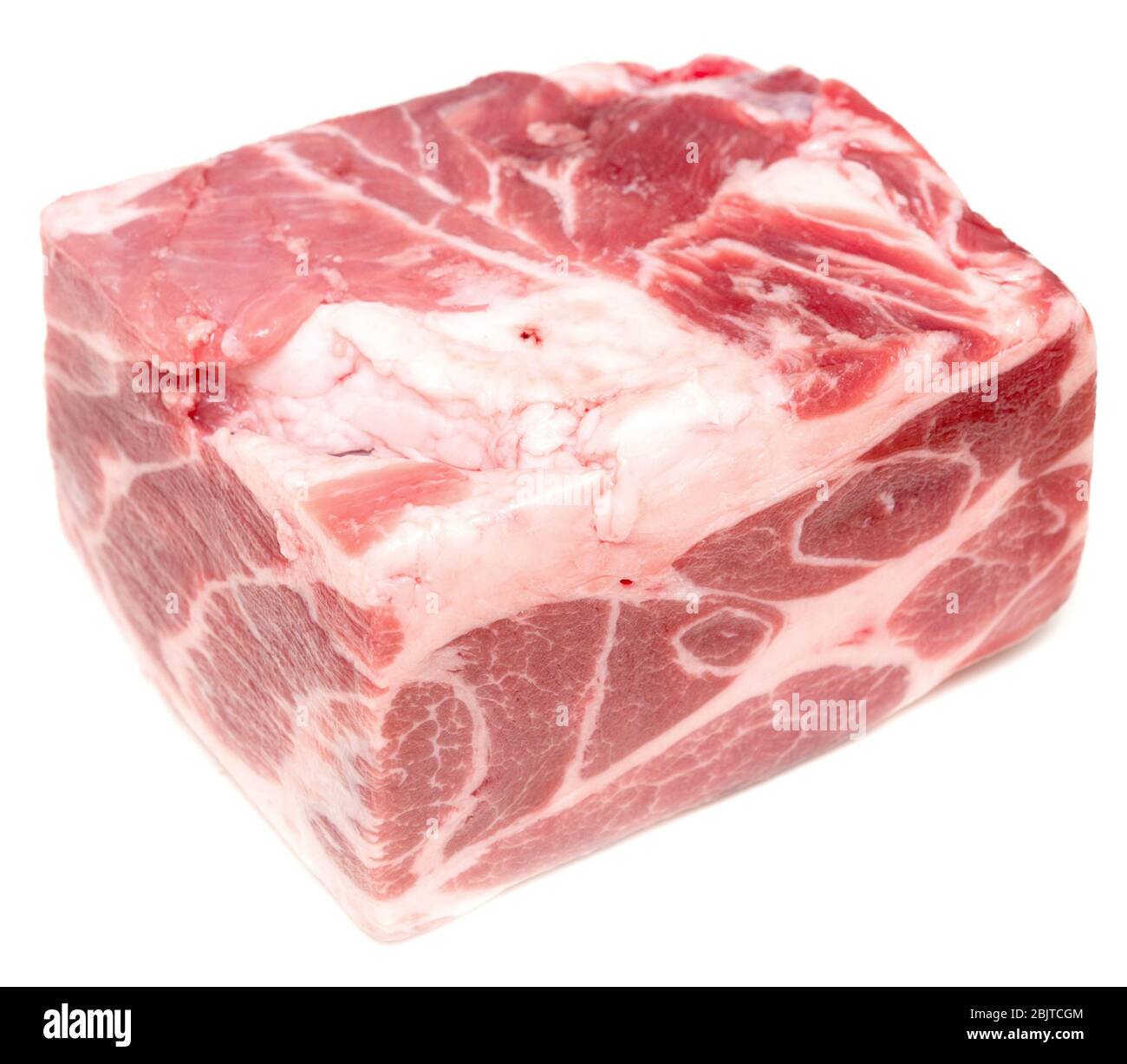 Pork meat isolated on white background Stock Photo - Alamy