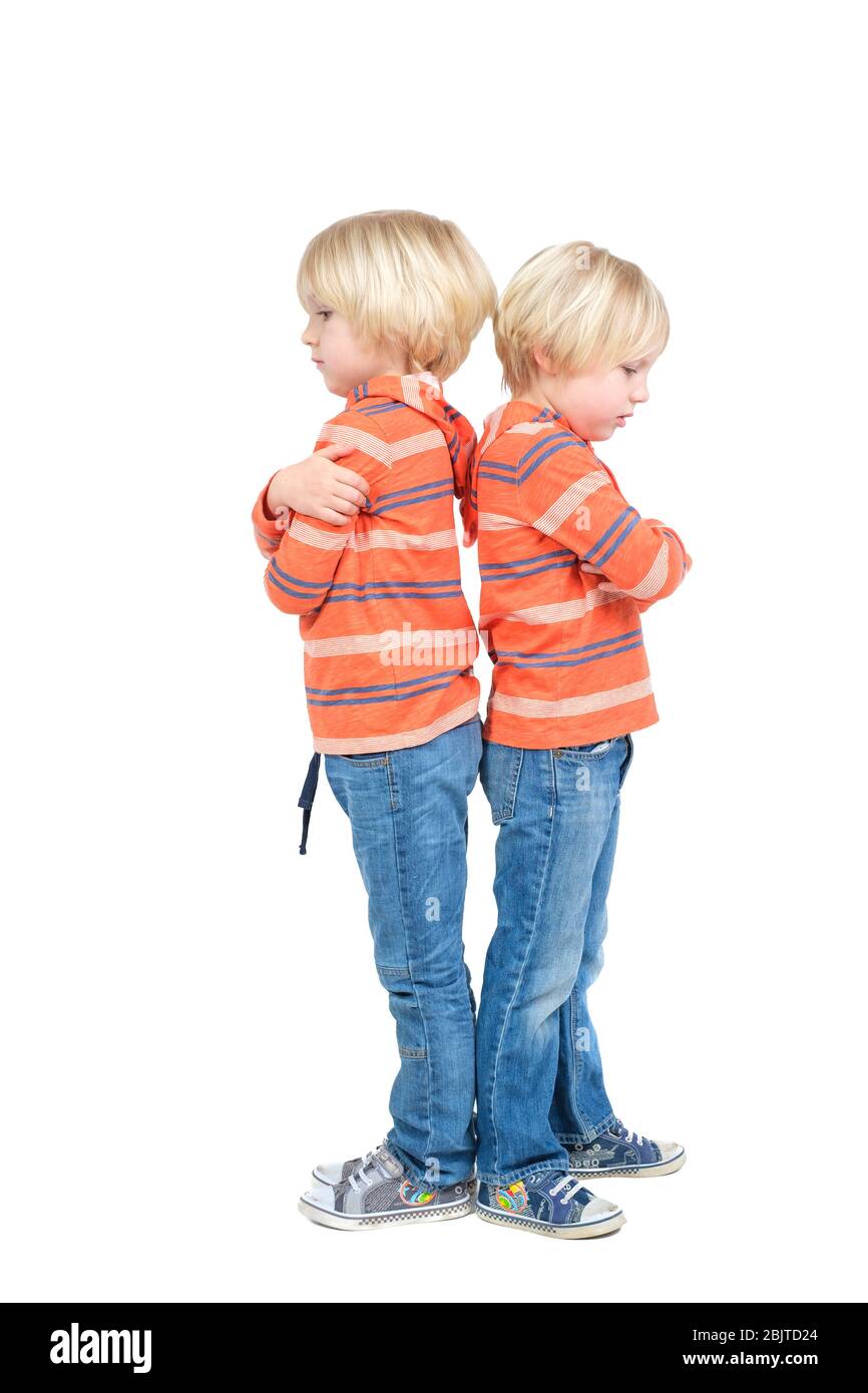 Portrait of twin brothers in studio hi-res stock photography and images ...