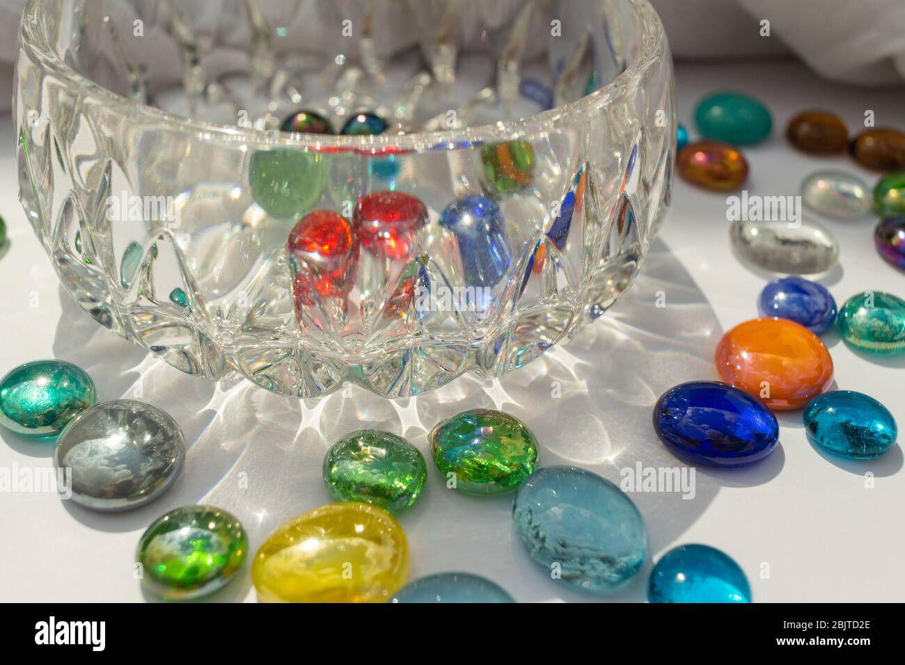 Abstract design texture background of a modern crystal glass bowl ...