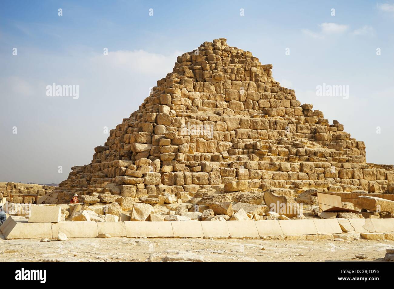 CAIRO, EGYPT - NOVEMBER 19, 2017: View of small pyramid on the Giza ...