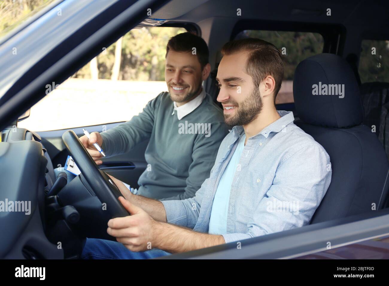 Male driving lesson car hi-res stock photography and images - Alamy