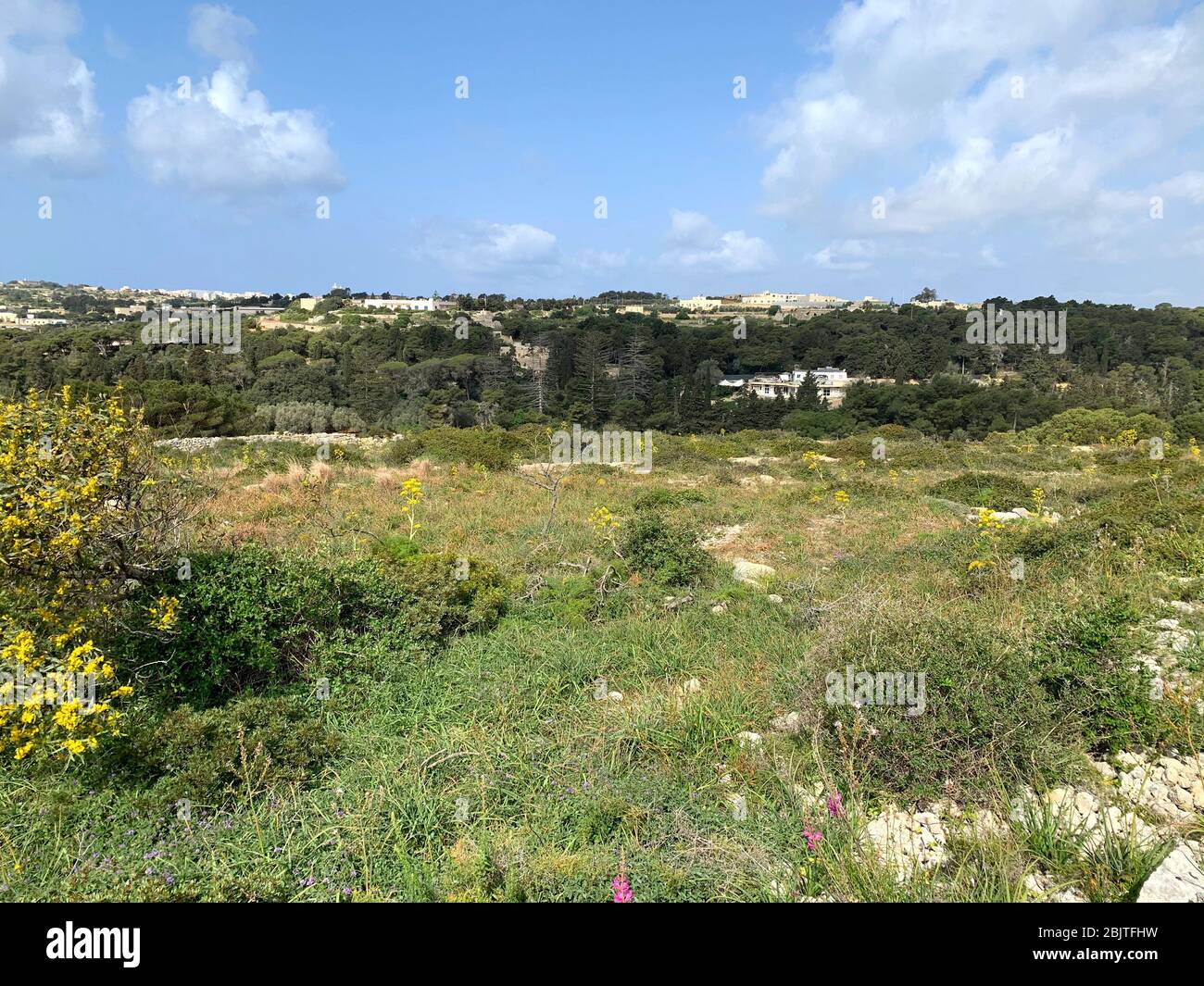 Country landscapes of Verdala lands in the south part of Malta Stock ...
