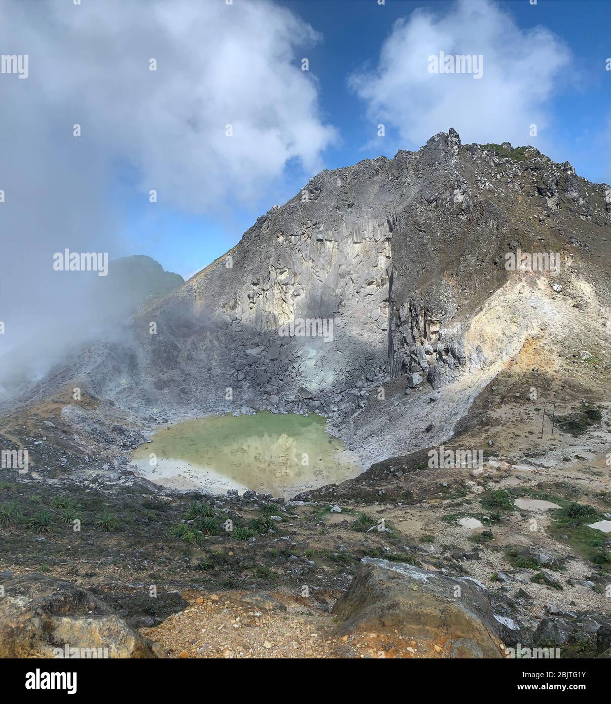 The View of Sibayak Volcano in Sumatra Island, Indonesia Stock Photo ...