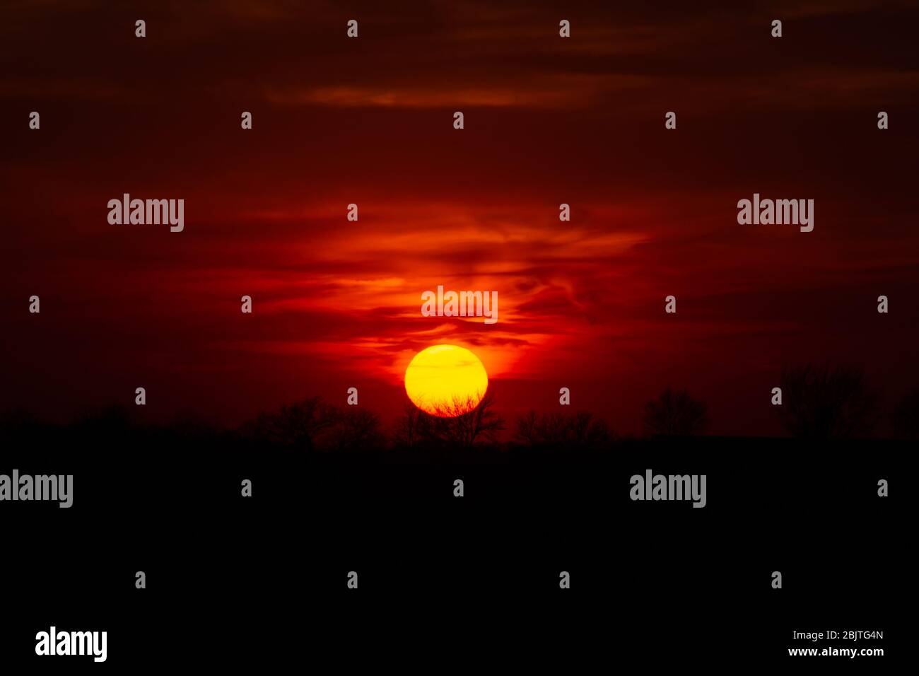 Sunset at the western edge of Ankeny, Iowa Stock Photo - Alamy