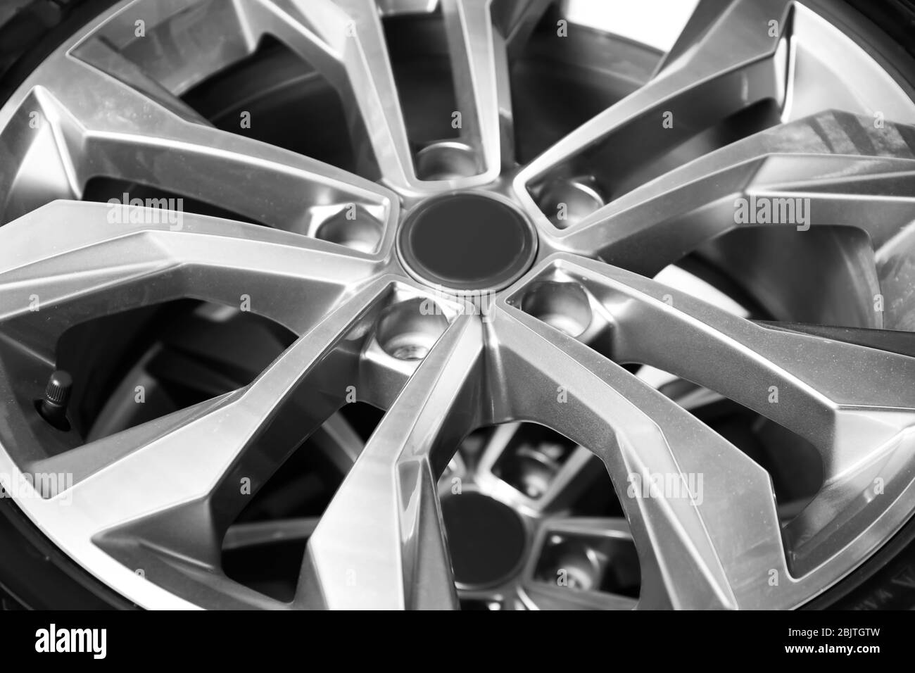 Modern car wheel, closeup Stock Photo - Alamy