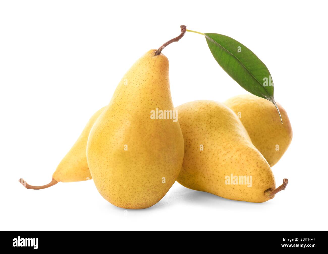 Yummy fresh ripe pears on white background Stock Photo - Alamy