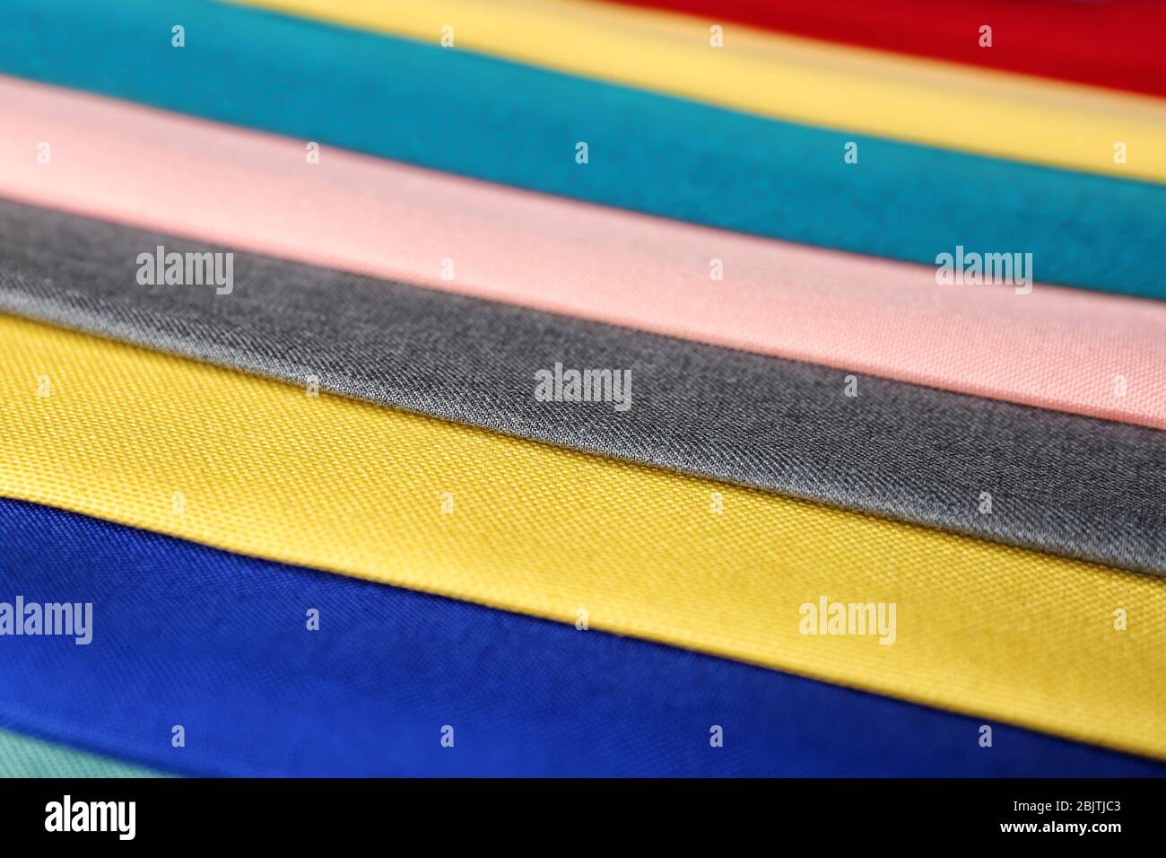 Colorful fabric samples, closeup Stock Photo - Alamy