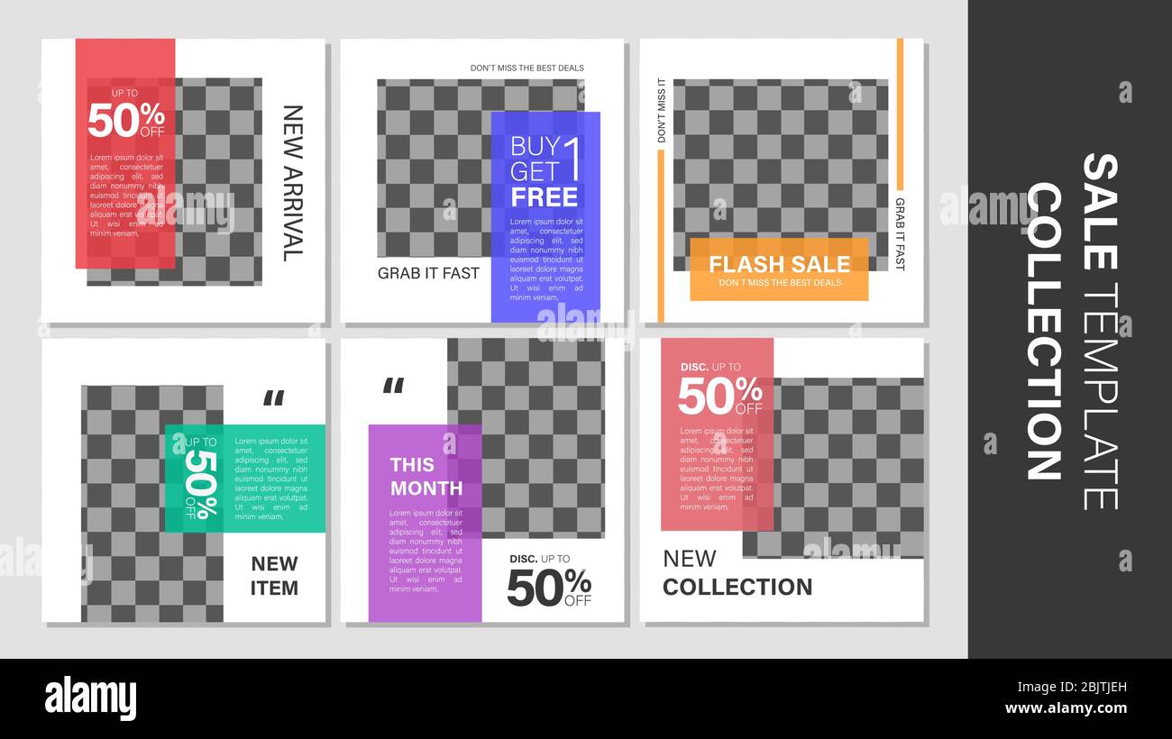 Sale mobile template collection for promotion sale. Editable mobile ...