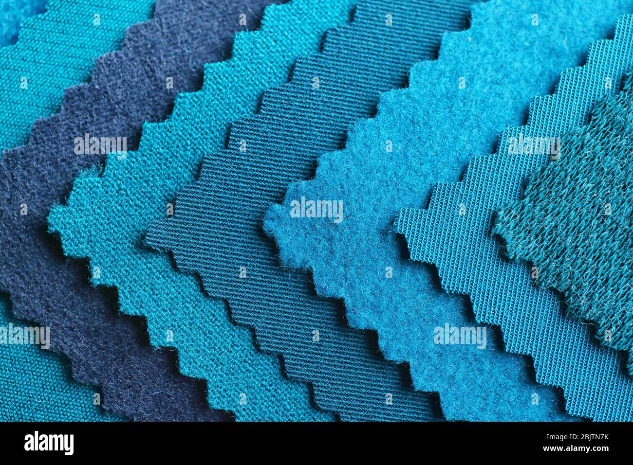 Blue fabric samples, closeup Stock Photo - Alamy