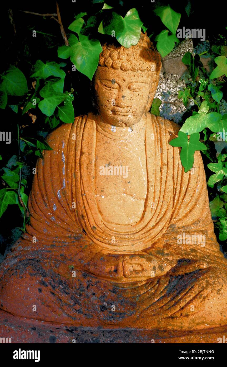 Portland. 26th April 2020. Buddha. Last rays of the setting sun ...