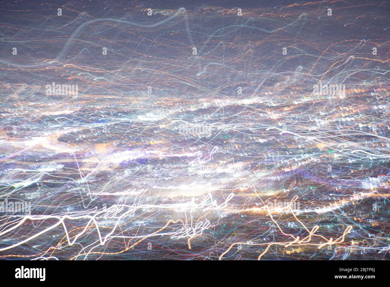 Abstract long exposure, experimental surreal photo, city and vehicle ...