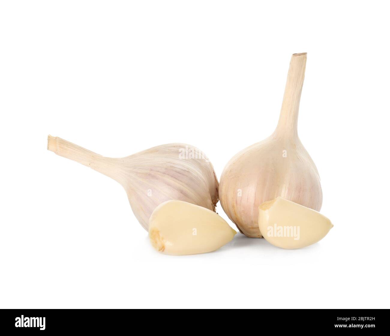 Heads natural peeled garlic Cut Out Stock Images & Pictures - Alamy