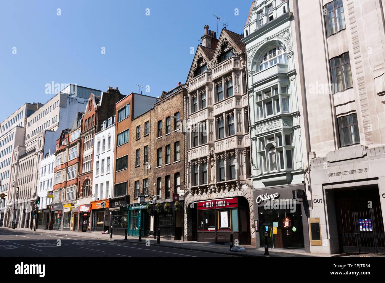 Looking west along Fleet Street in the City of London, EC4. UK. Fleet ...