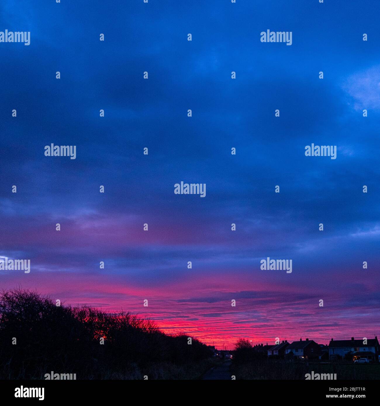 sunset sky at marske-by-the-sea, north yorkshire, uk Stock Photo - Alamy