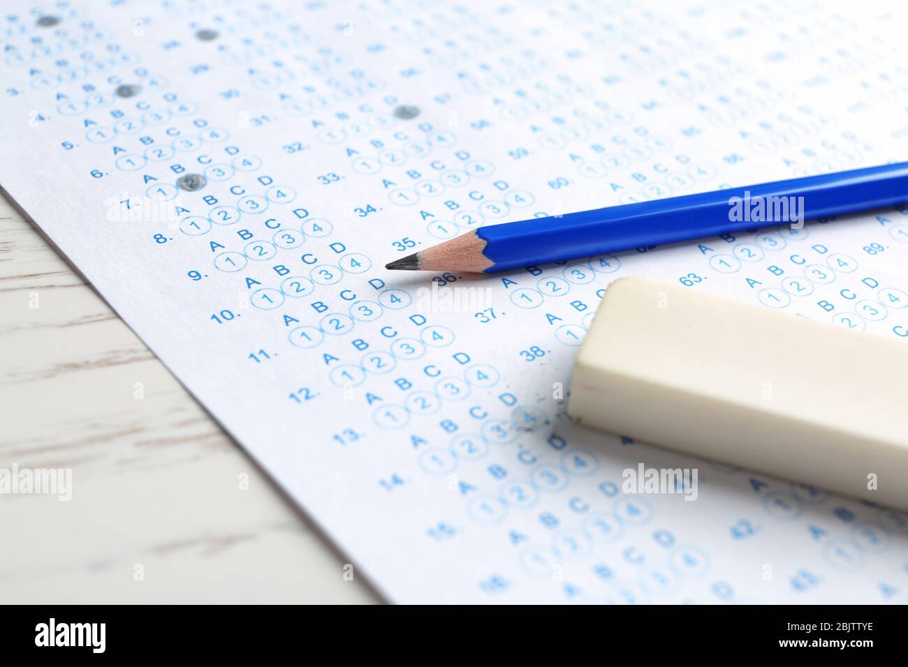 Exam test form on table hi-res stock photography and images - Alamy
