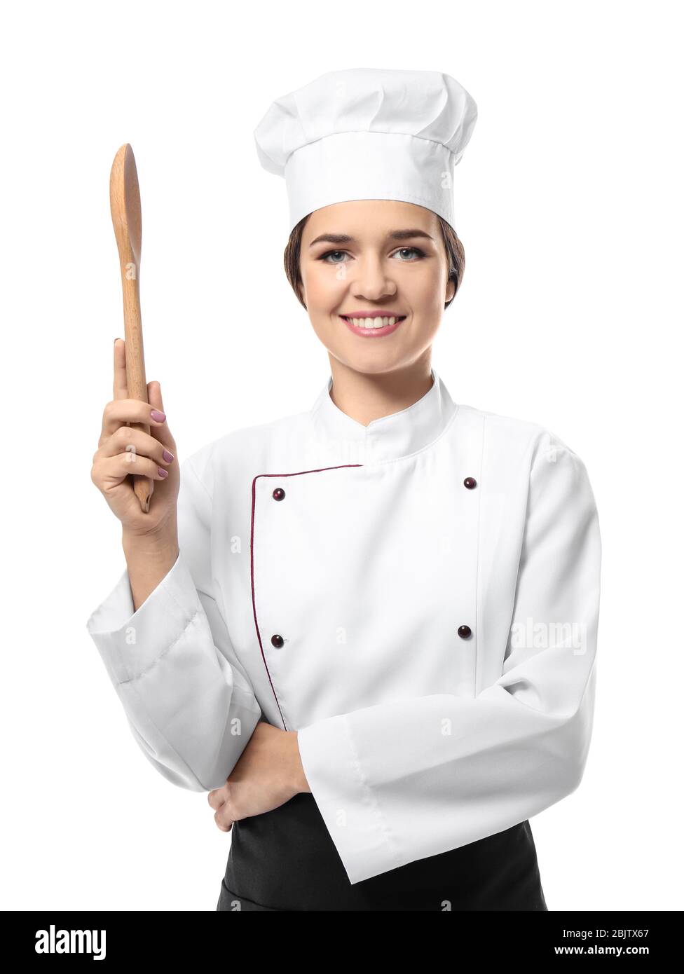 Portrait chef wooden spoon hi-res stock photography and images - Alamy