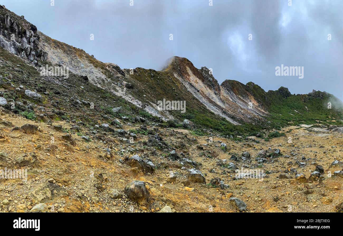 The View of Sibayak Volcano in Sumatra Island, Indonesia Stock Photo ...