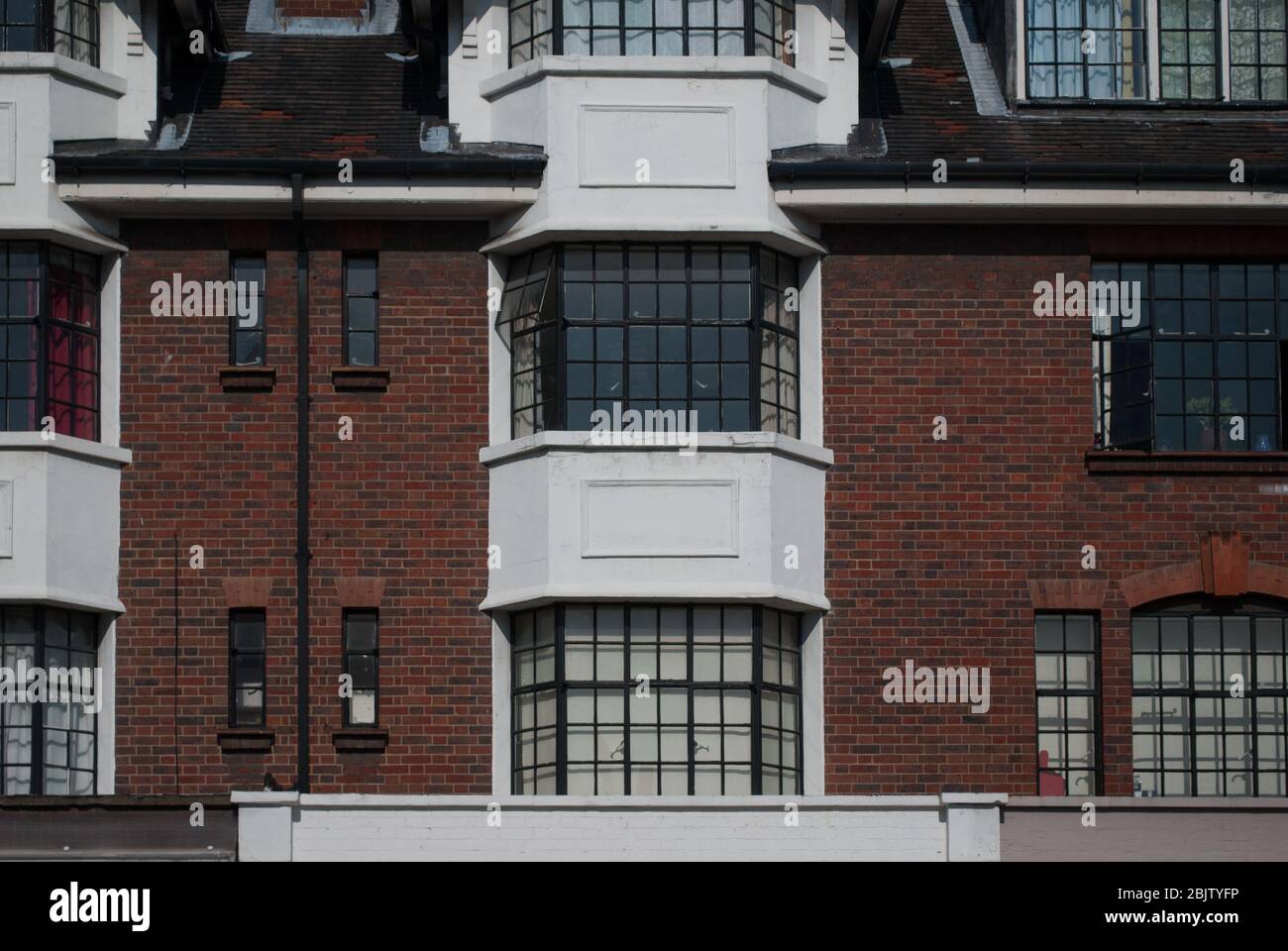 Traditional Windows Red Brick Metal White Bay Windows Westcroft Court ...