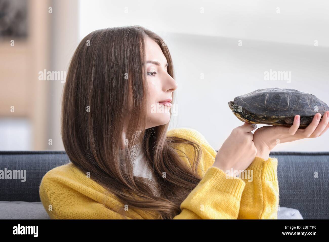 Woman turtle pet hi-res stock photography and images - Alamy