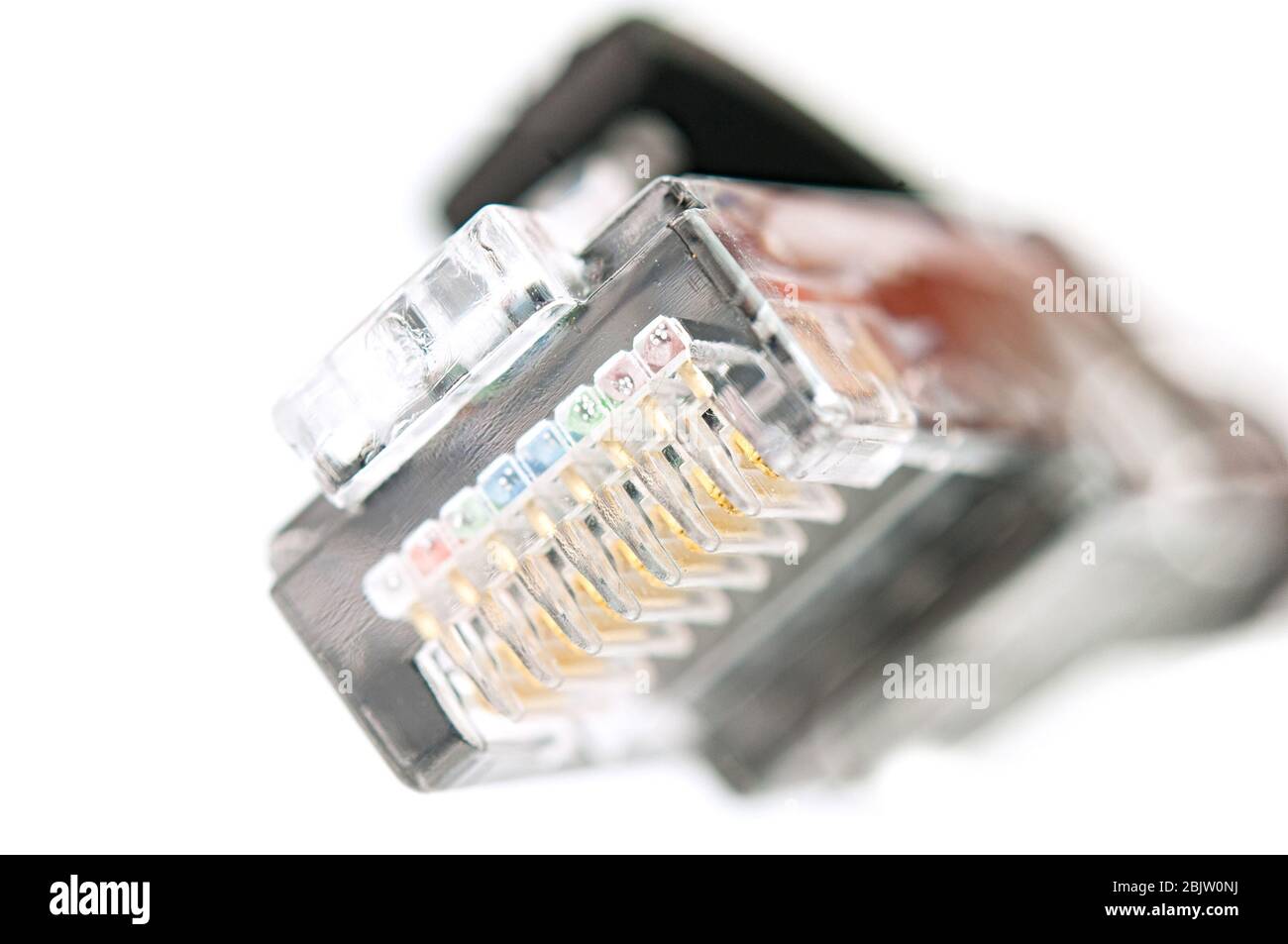 network connector isolated on a White background Stock Photo - Alamy
