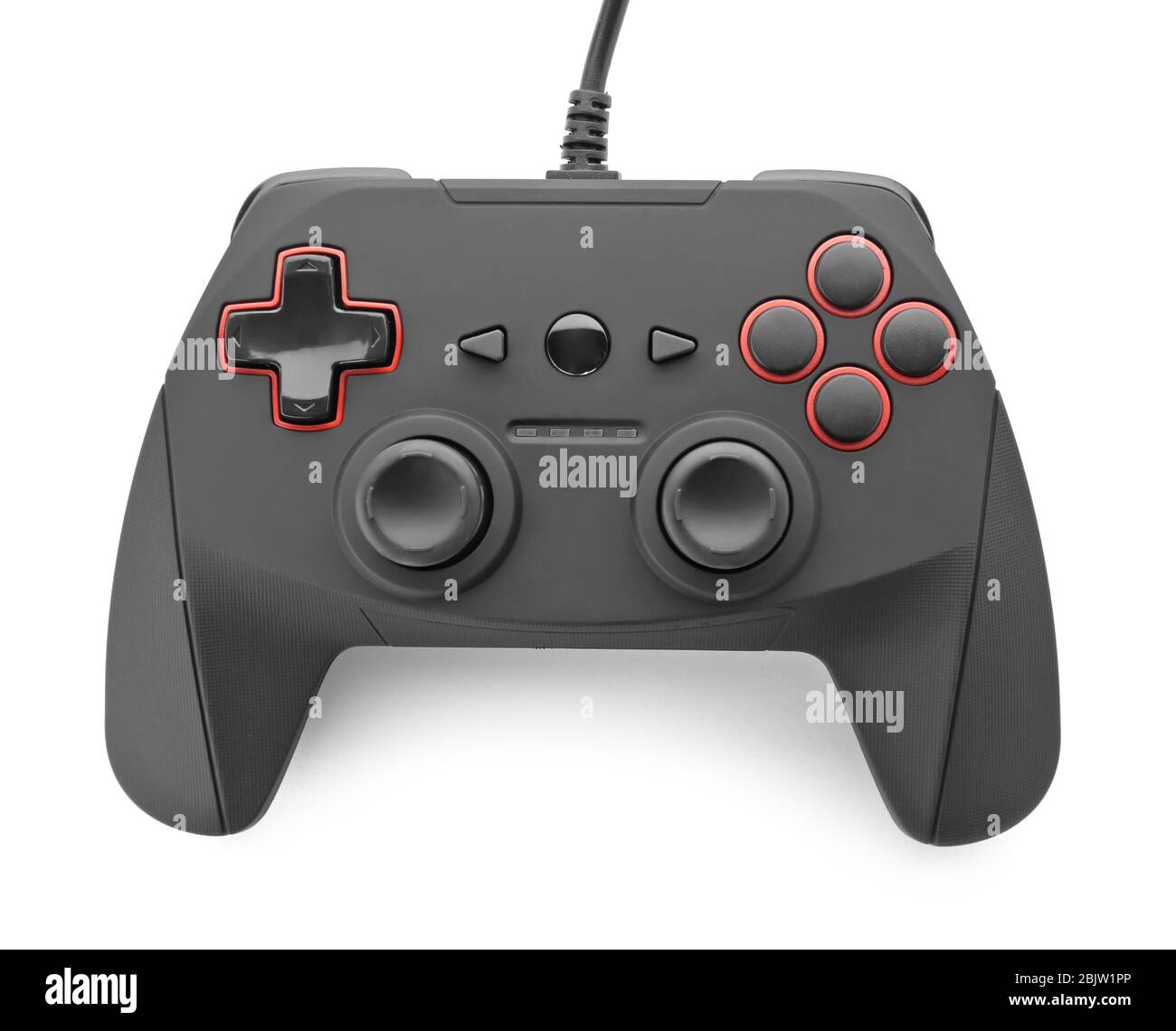 Video game controller on white background Stock Photo - Alamy