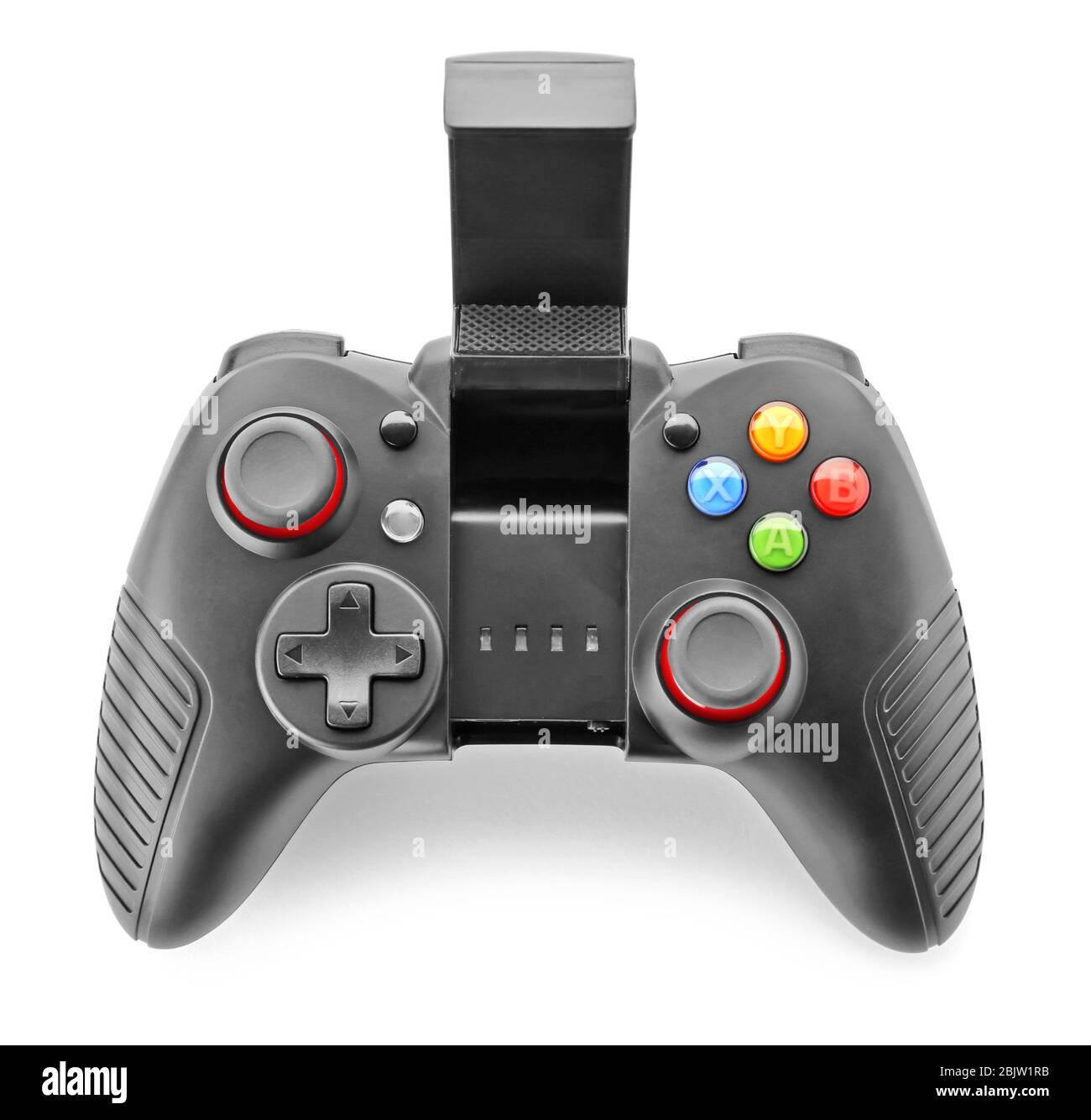 Video game controller on white background Stock Photo - Alamy