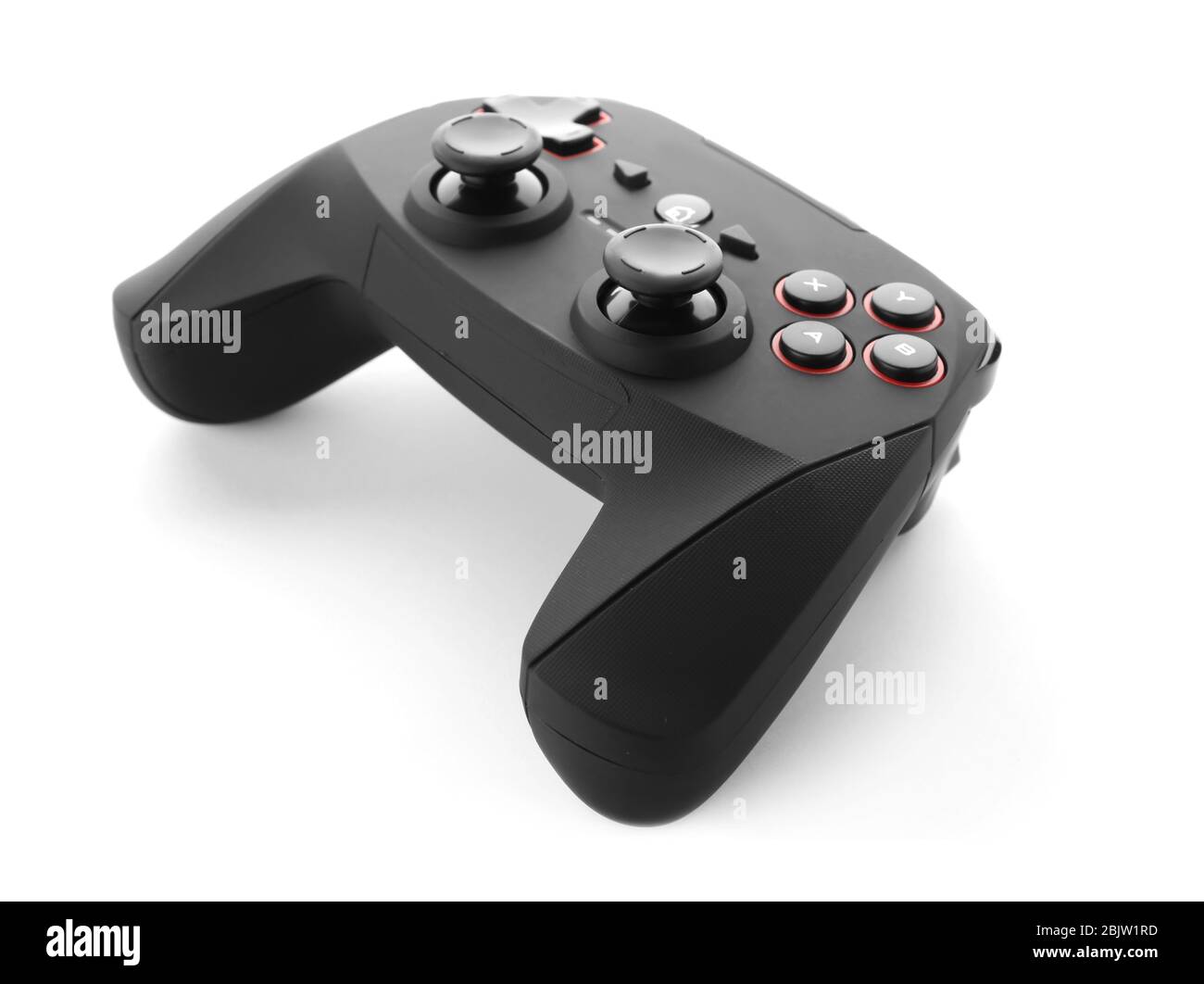 Video game controller on white background Stock Photo - Alamy