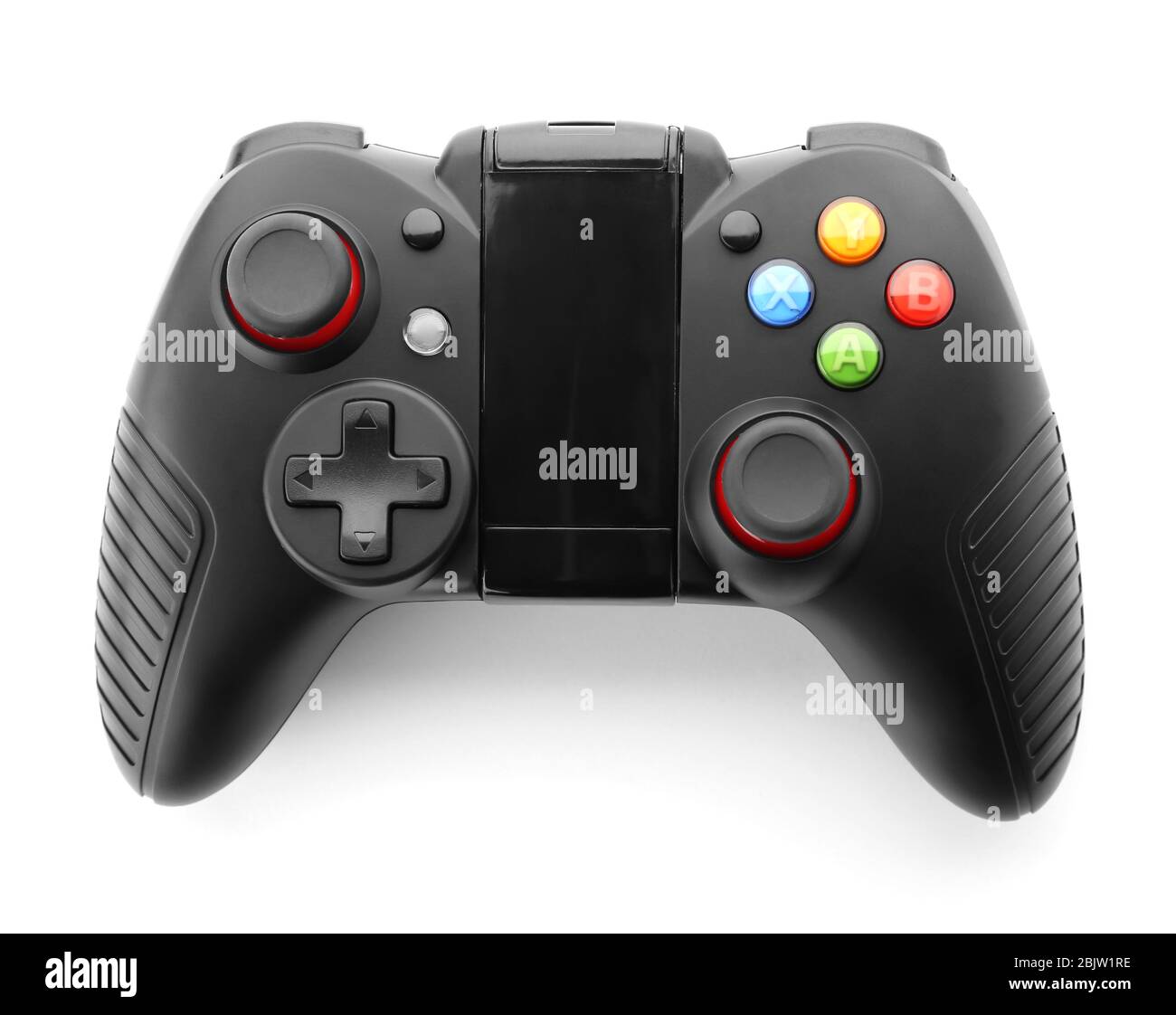 Video game controller on white background Stock Photo - Alamy