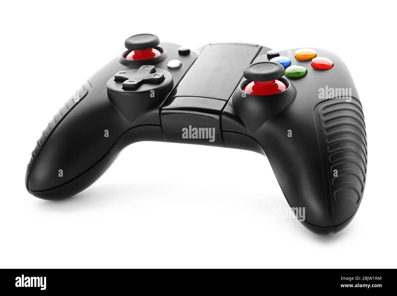 Video game controller on white background Stock Photo - Alamy