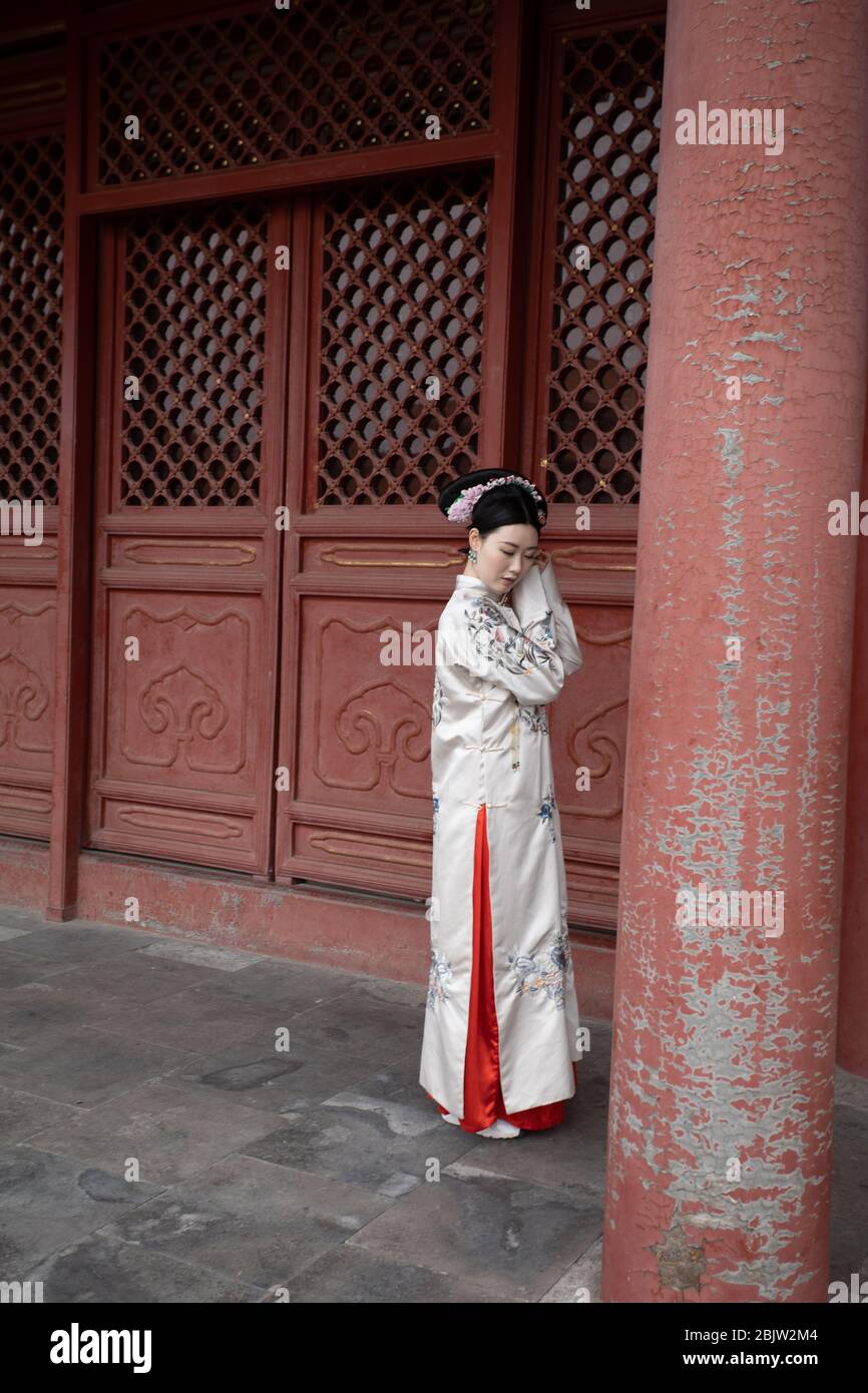 Traditional clothing in Palace Museum, Forbidden City Beijing Stock ...