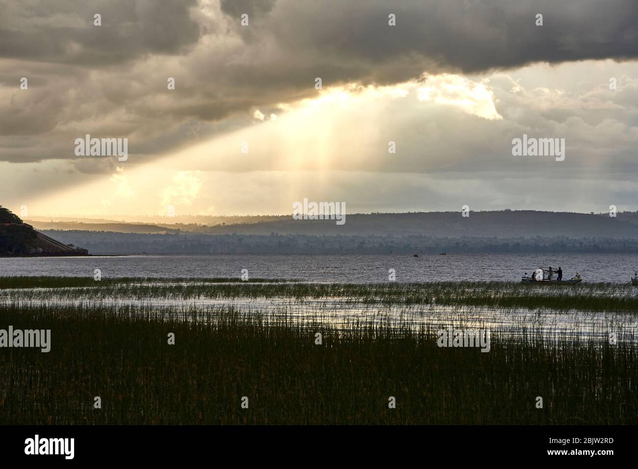 Dramatic play of light afloat Lake Awassa Stock Photo - Alamy