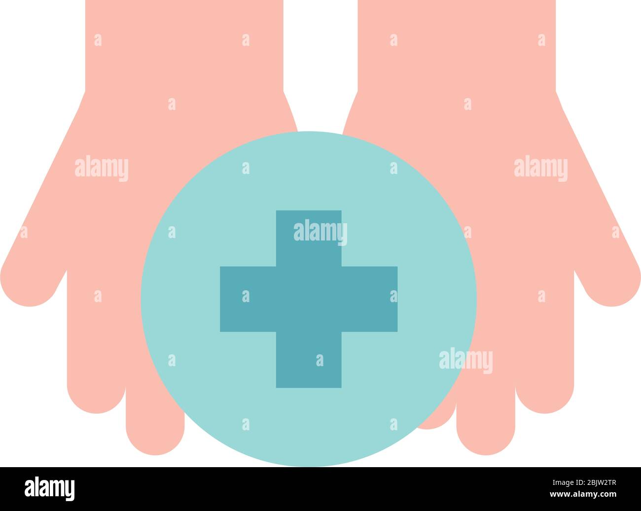hands support health care medical vector illustration flat style icon ...