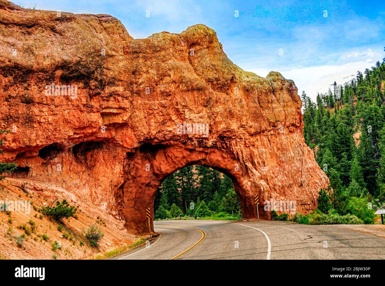 Red Canyon Red Sandstone Arch along Highway 12 near Bryce Canyon ...