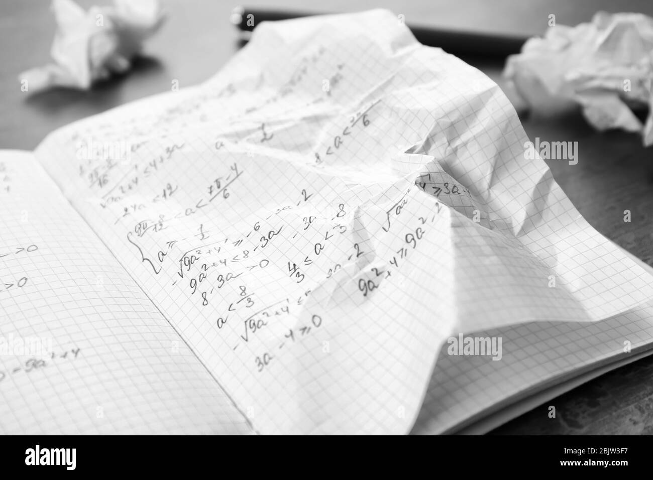 Exercise book Black and White Stock Photos & Images - Alamy