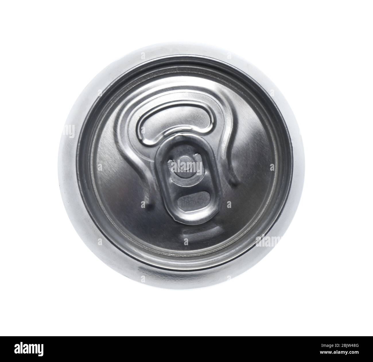 Top view of aluminum can on white background Stock Photo - Alamy