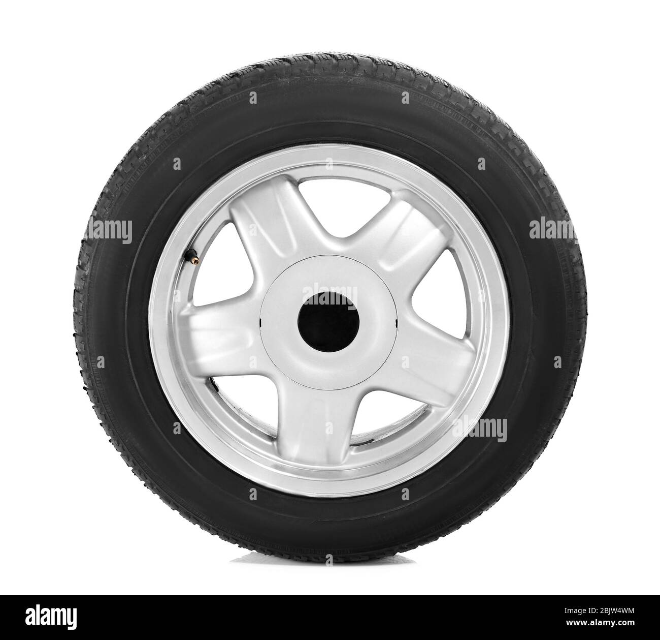 Car tire with wheel on white background Stock Photo - Alamy