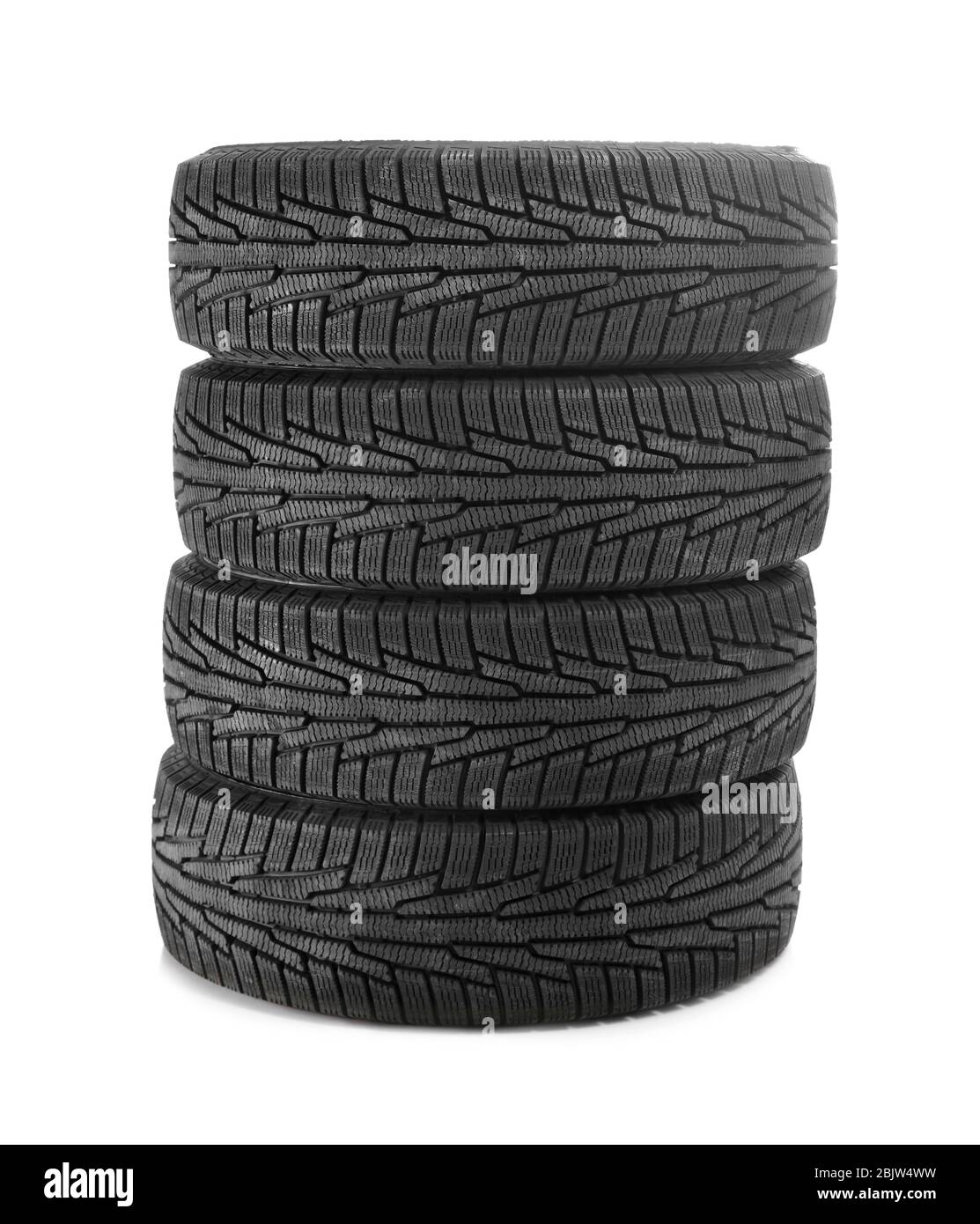 Car tires on white background Stock Photo - Alamy