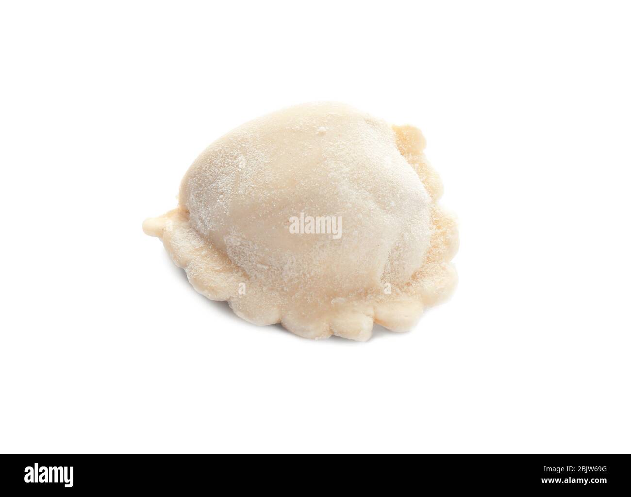 Raw dumpling on white background Stock Photo - Alamy