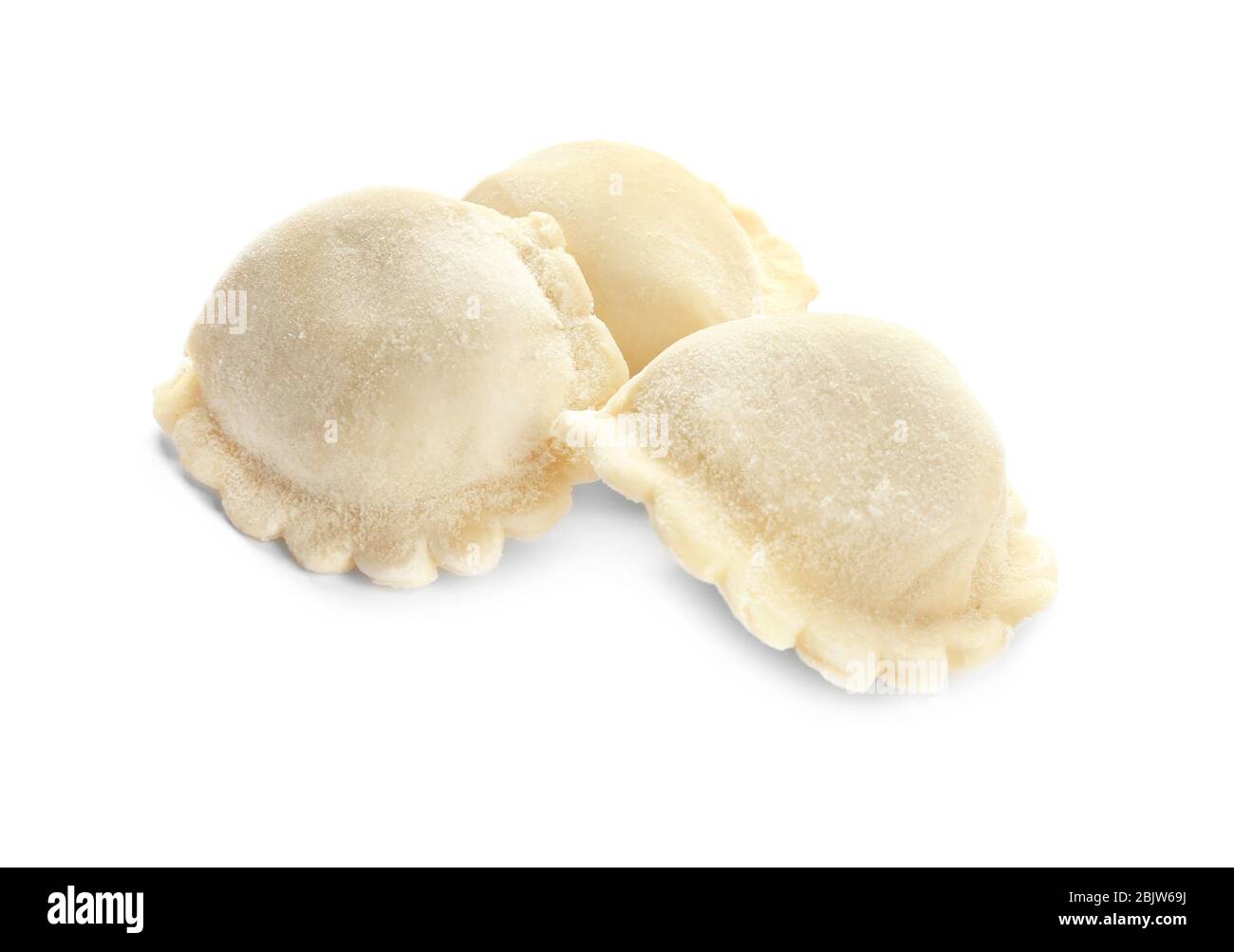 Raw dumplings on white background Stock Photo - Alamy