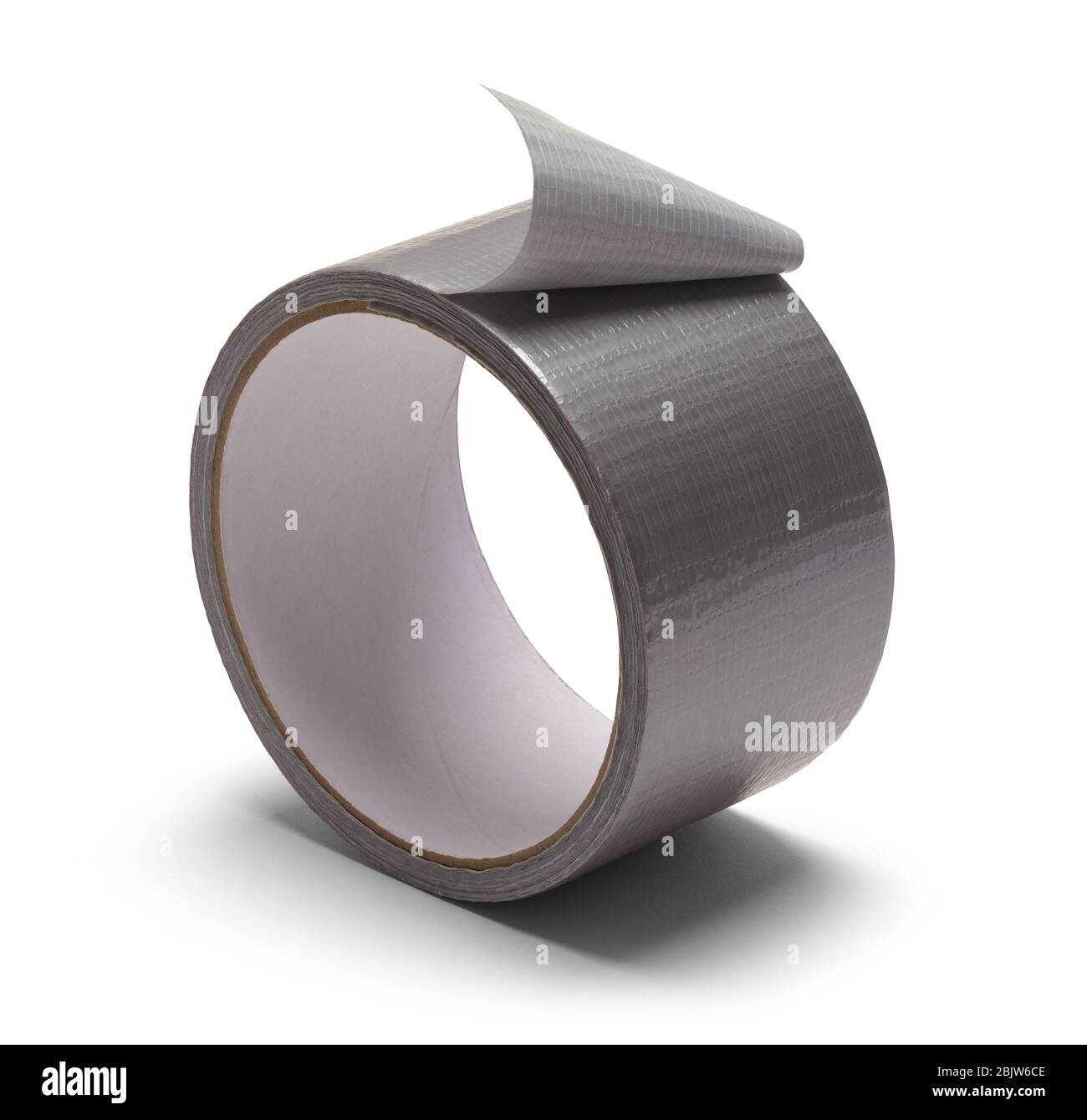 Small Roll of Grey Duct Tape Isolated on White Stock Photo - Alamy