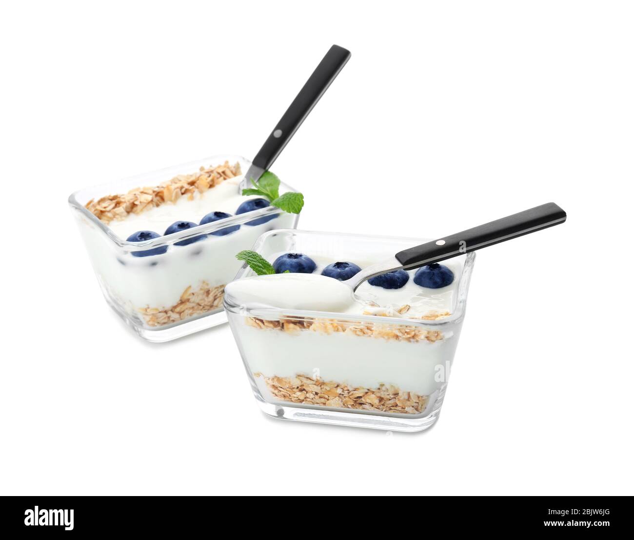 Bowls yogurt flakes Cut Out Stock Images & Pictures - Alamy