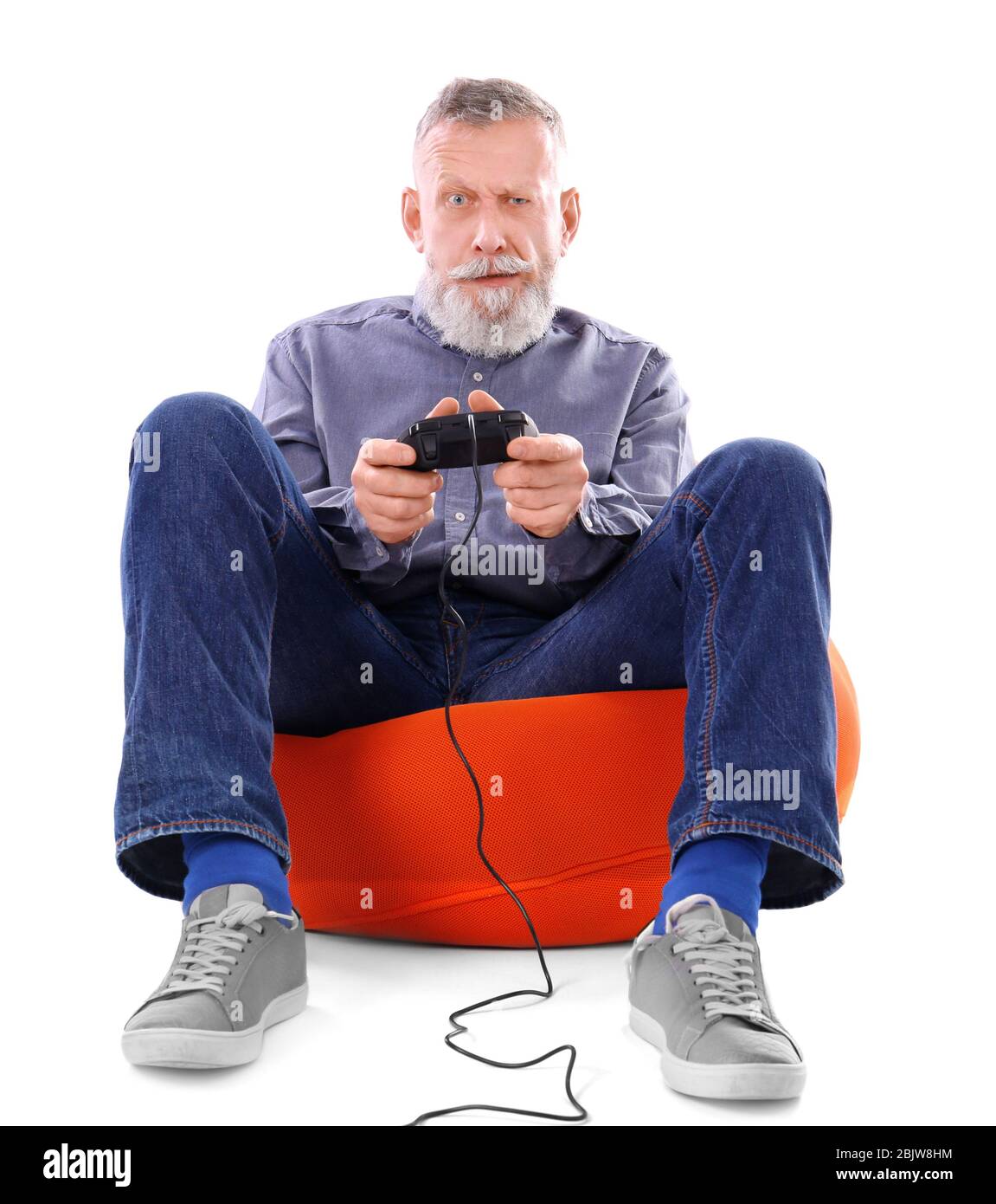 Old Man Confused Computer Cut Out Stock Images & Pictures - Alamy