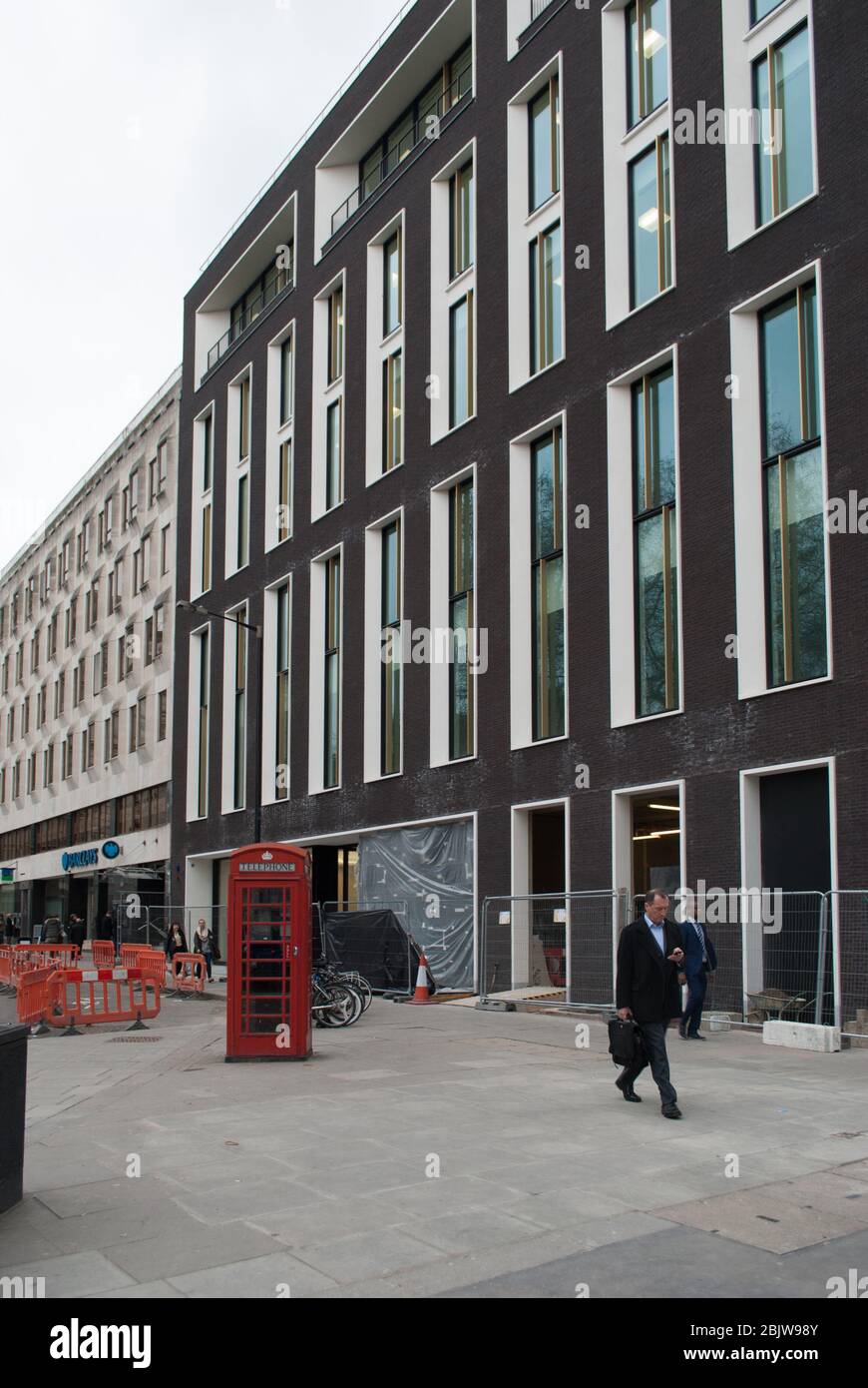 2010s Architecture Grey Brick Narrow Windows Deep Window Reveals Marble ...