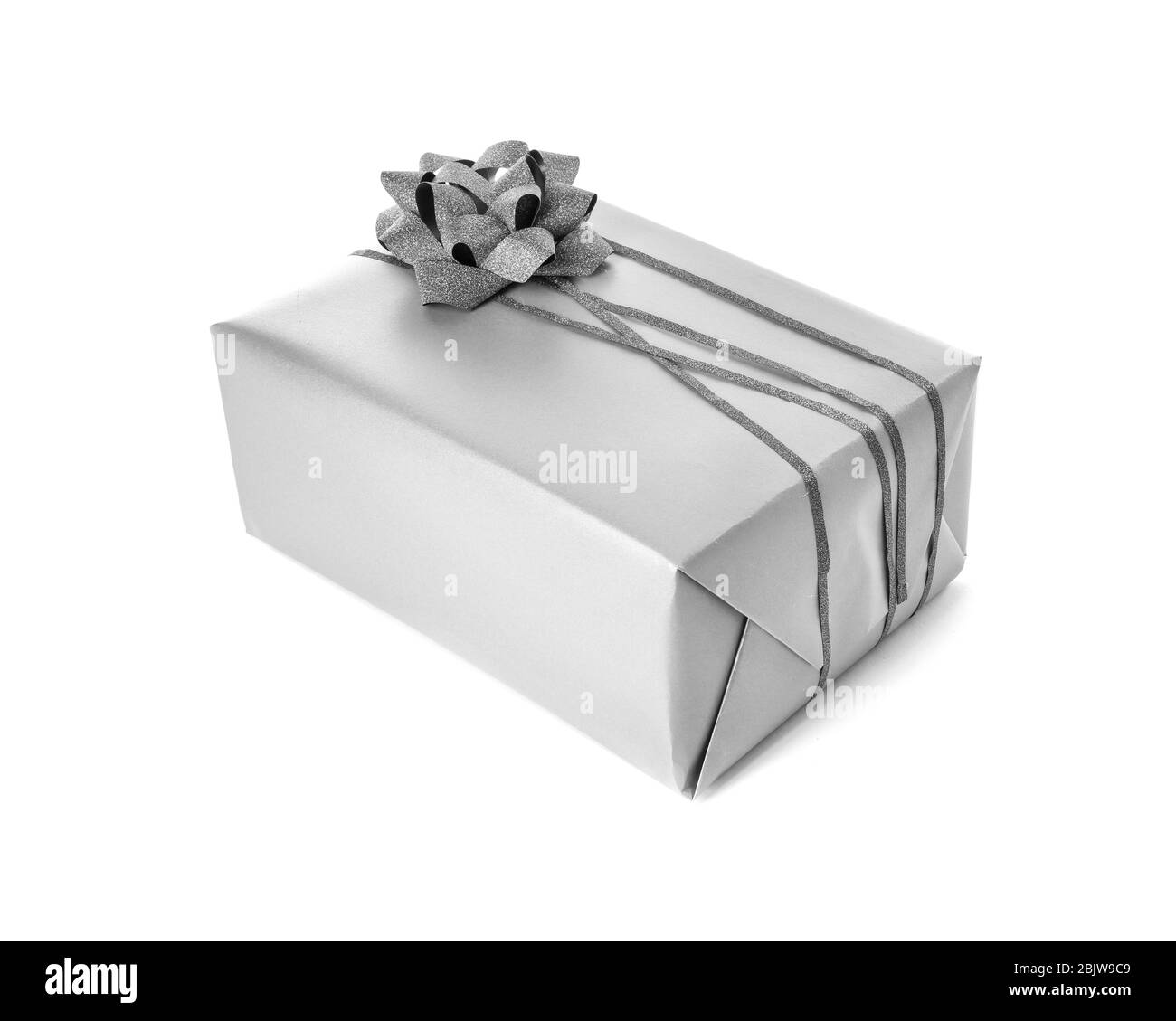 Beautiful gift box on white background Stock Photo - Alamy