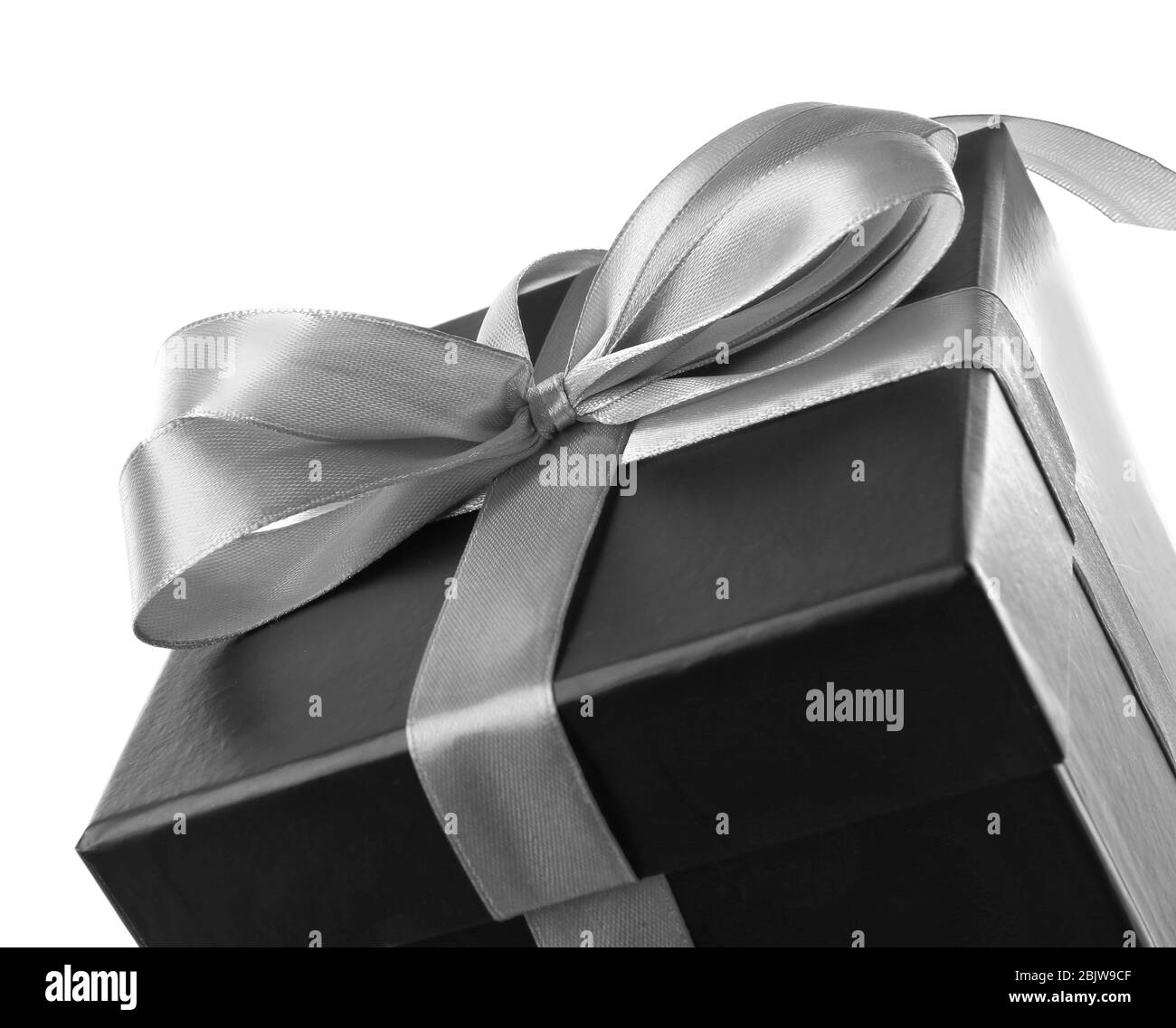 Beautiful gift box on white background Stock Photo - Alamy