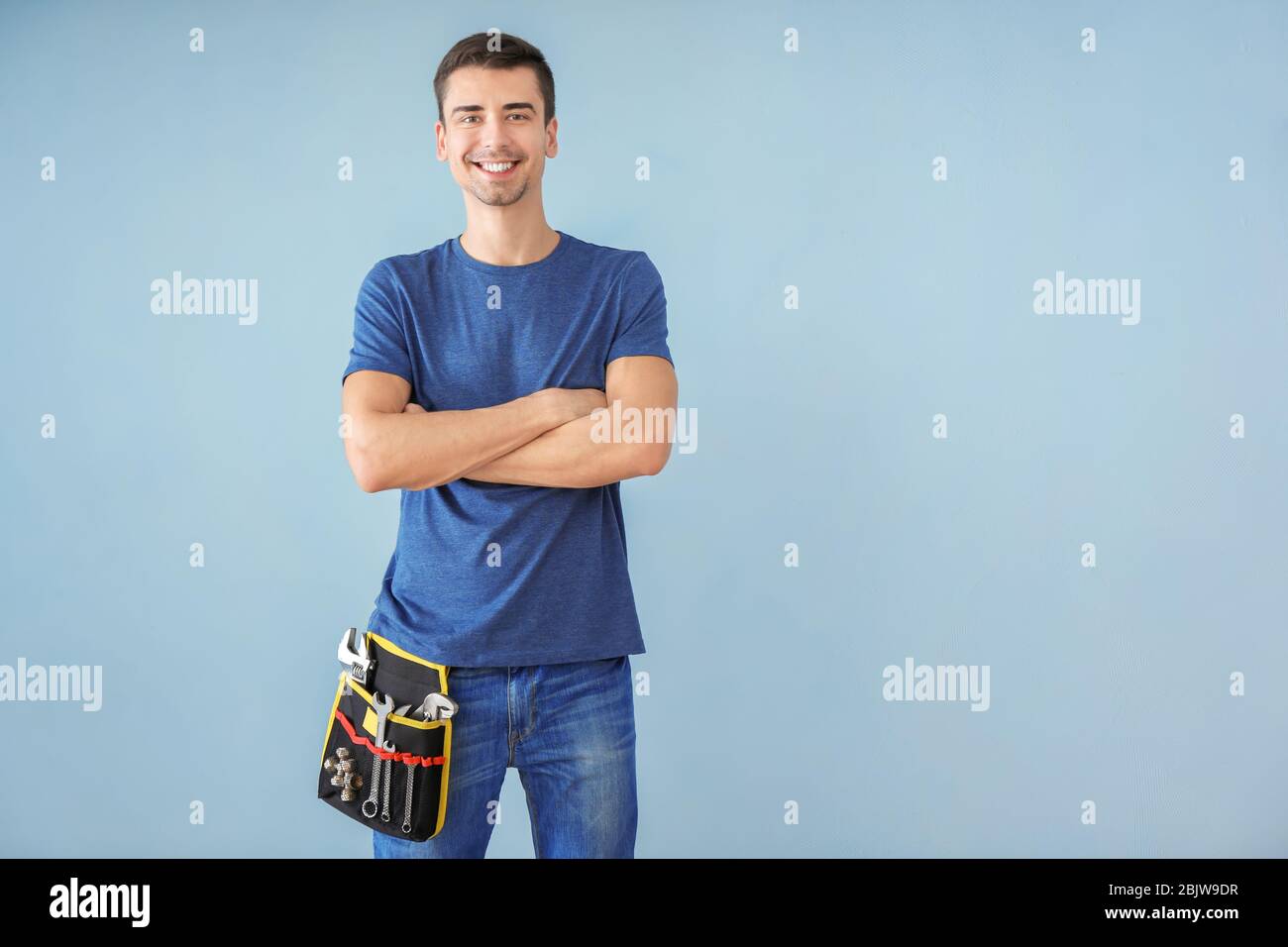 Plumber plunger tool belt hi-res stock photography and images - Alamy