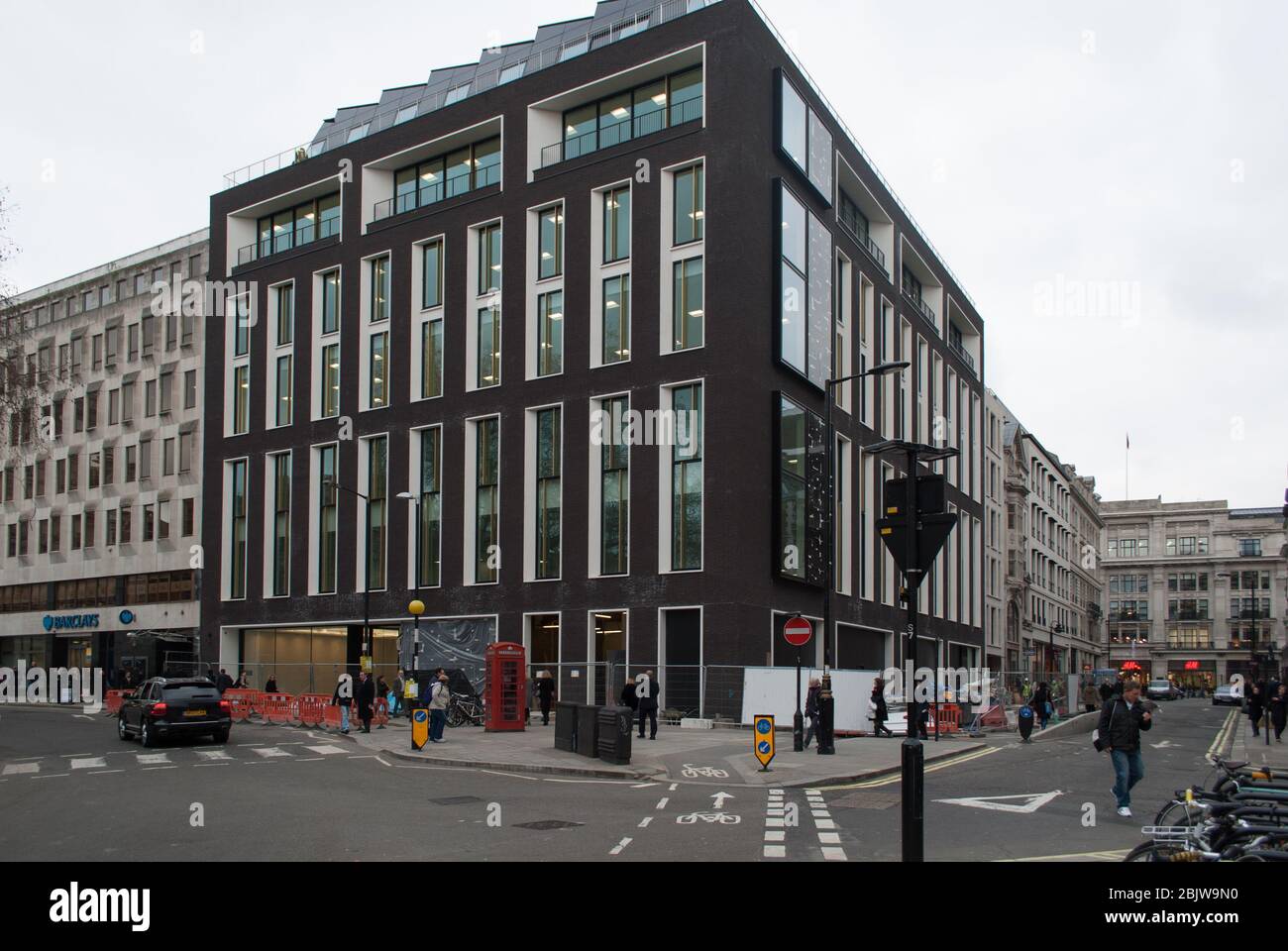 2010s Architecture Grey Brick Narrow Windows Deep Window Reveals Marble ...